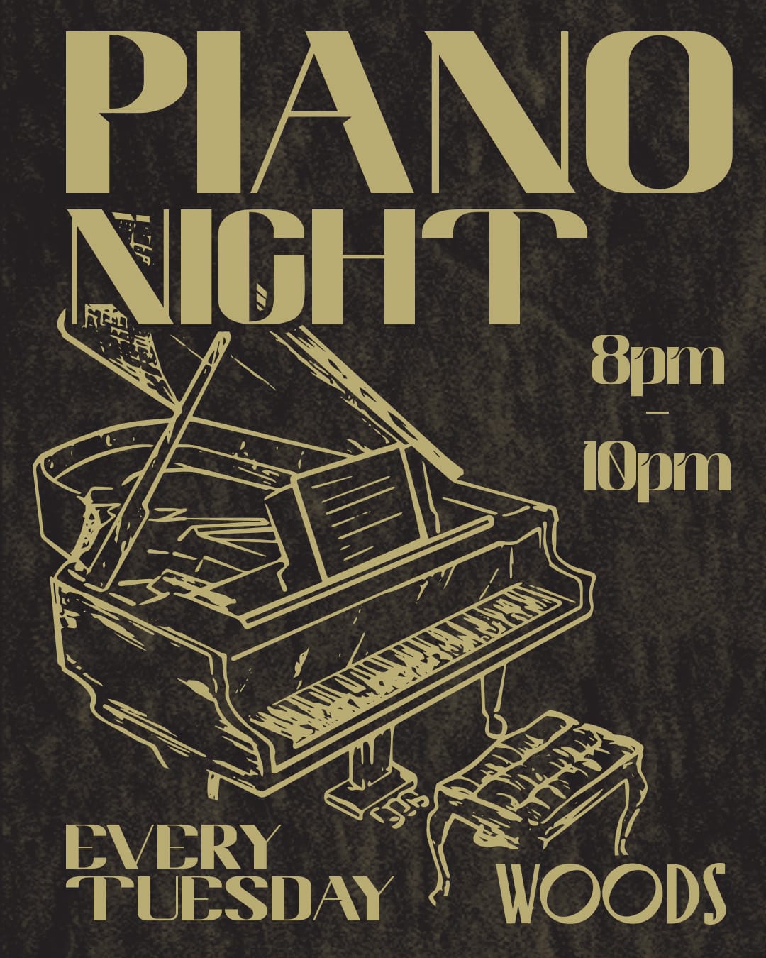 Piano Night - Every Tuesday - June - Woods Bali